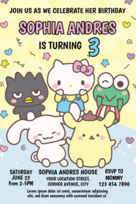Plantilla de Sanrio birthday invitation | PosterMyWall
