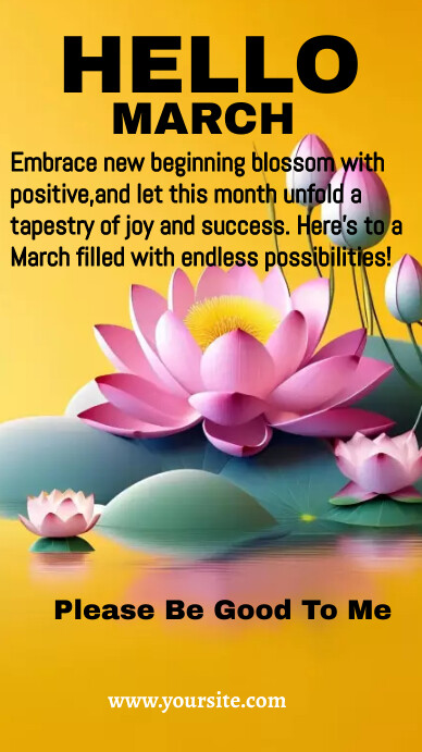 HELLO MARCH (1) Template | PosterMyWall