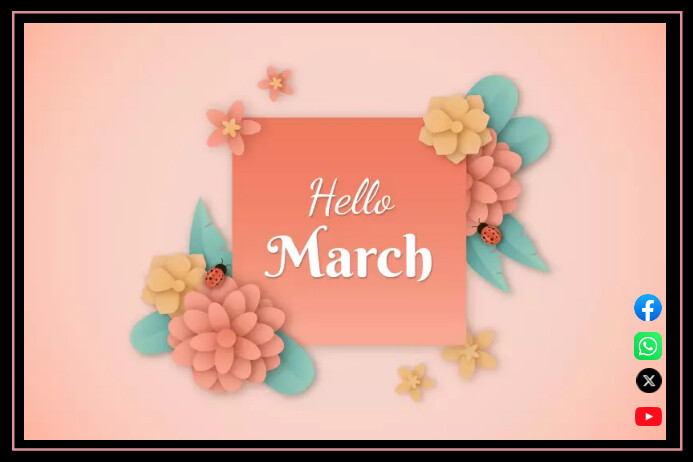 Hello March Card Design Template | PosterMyWall