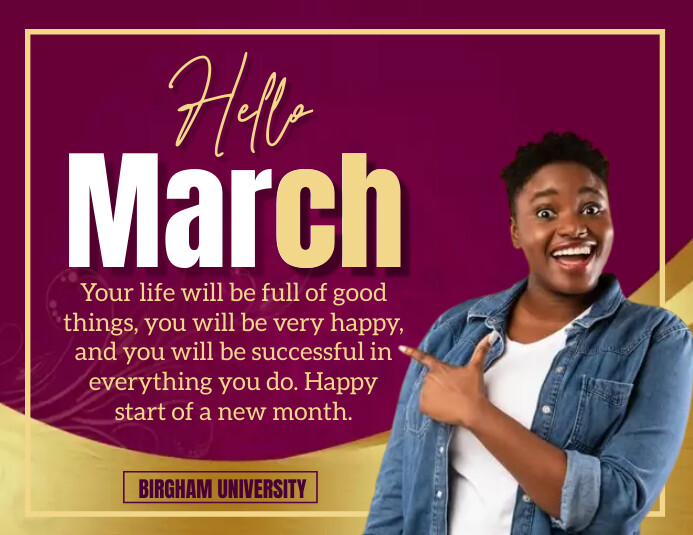 Plantilla de Hello March | PosterMyWall