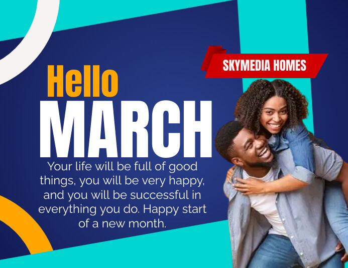 Hello March Template | PosterMyWall