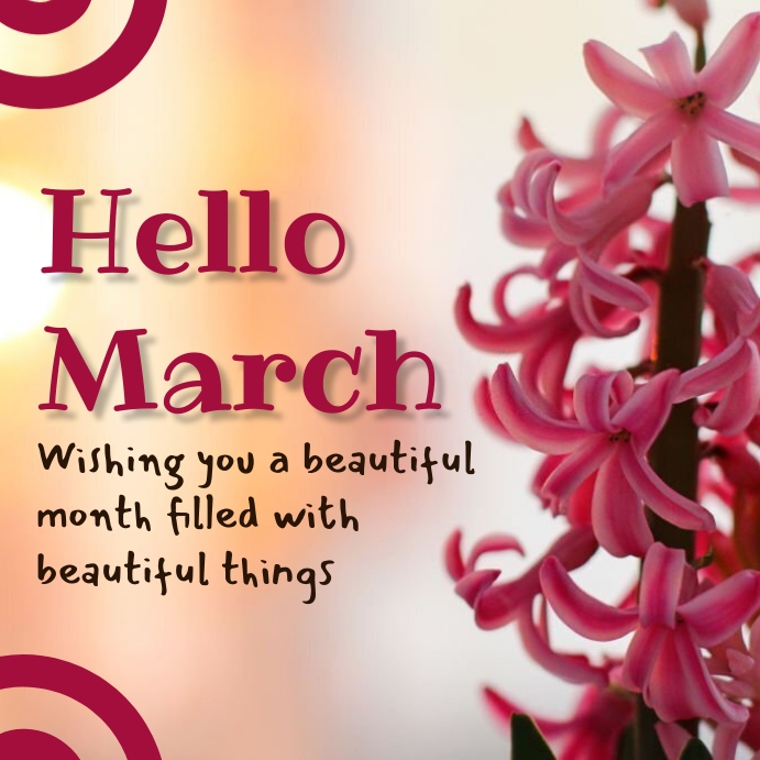 Hello March Template | PosterMyWall