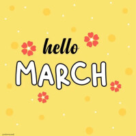 Hello March Template | PosterMyWall
