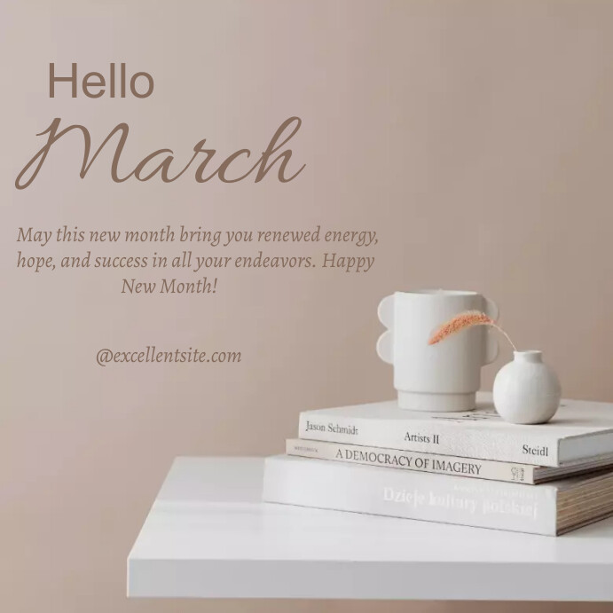 Copy of hello march | PosterMyWall