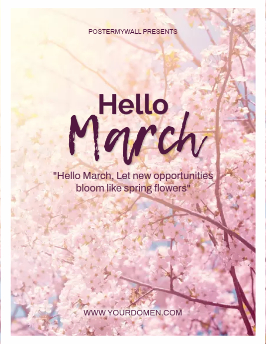 Hello march Template | PosterMyWall