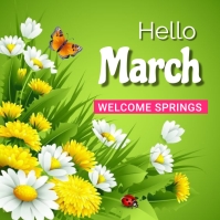 Hello March Template | PosterMyWall