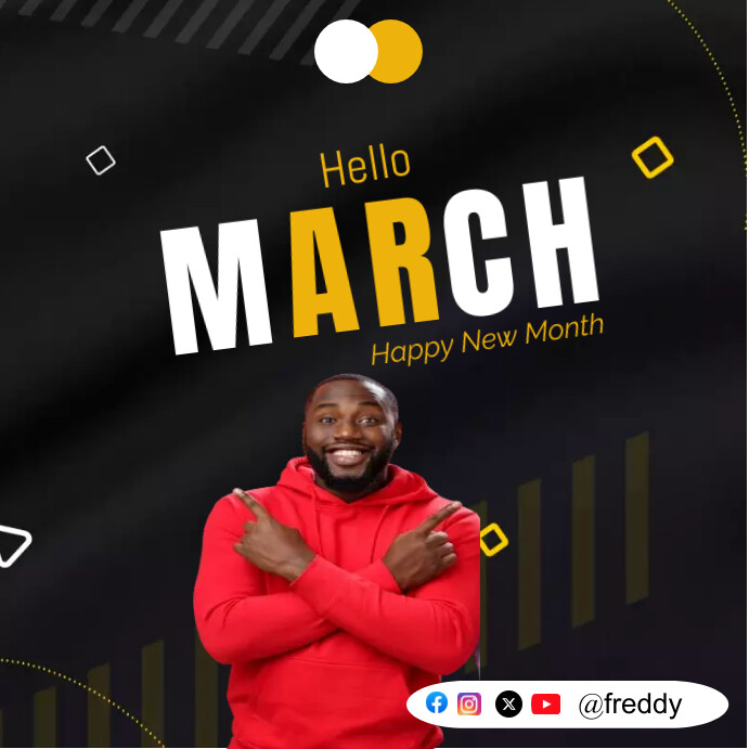 Hello March design Template | PosterMyWall