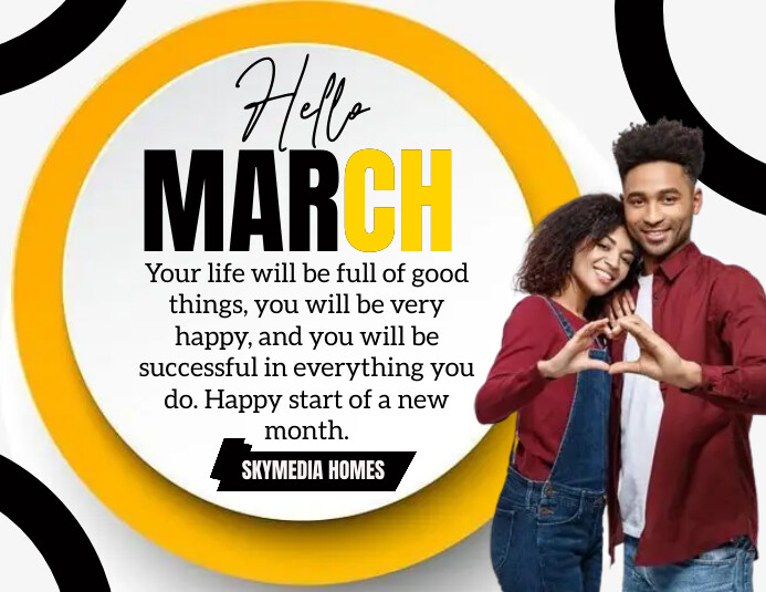Hello March Template | PosterMyWall