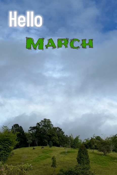 Hello March Template | PosterMyWall