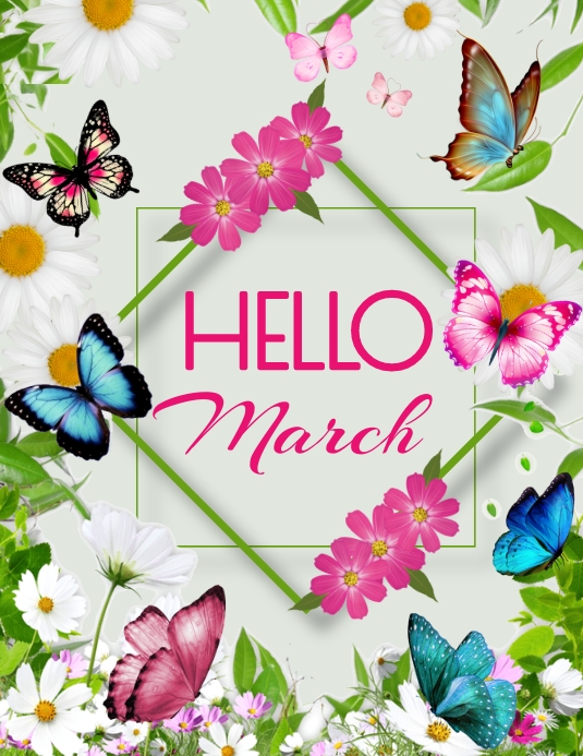 Hello march Template | PosterMyWall