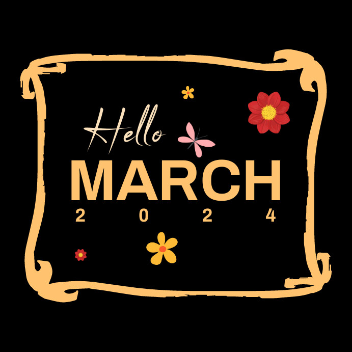 hello march Template | PosterMyWall