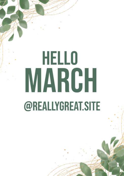 Hello march Template | PosterMyWall