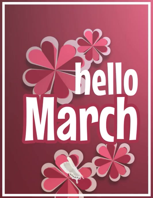Hello March Flyer Template | PosterMyWall
