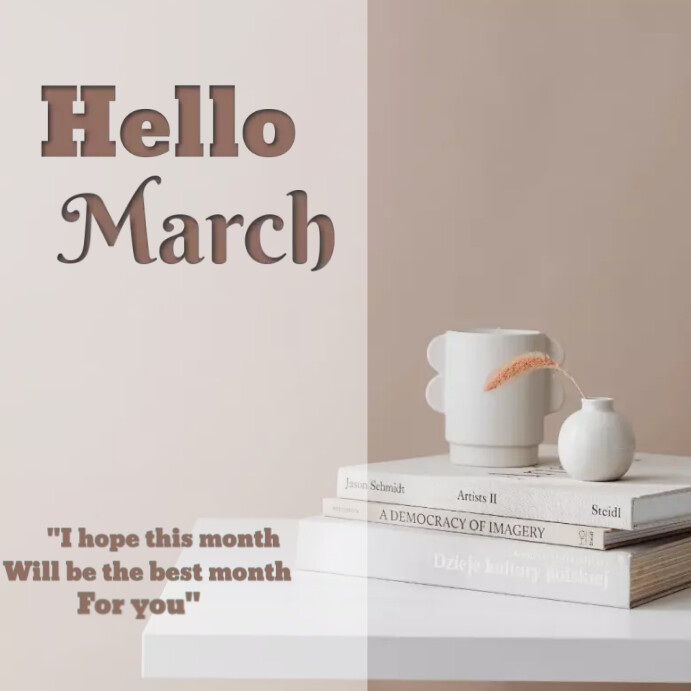 Hello March flyer template | PosterMyWall