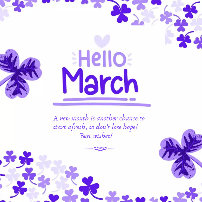 Copy of HELLO MARCH Instagram post | PosterMyWall