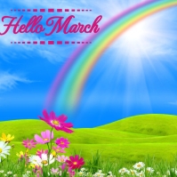 Hello March Template | PosterMyWall