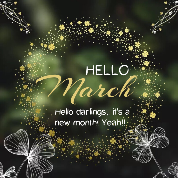 HELLO MARCH Instagram post Template | PosterMyWall