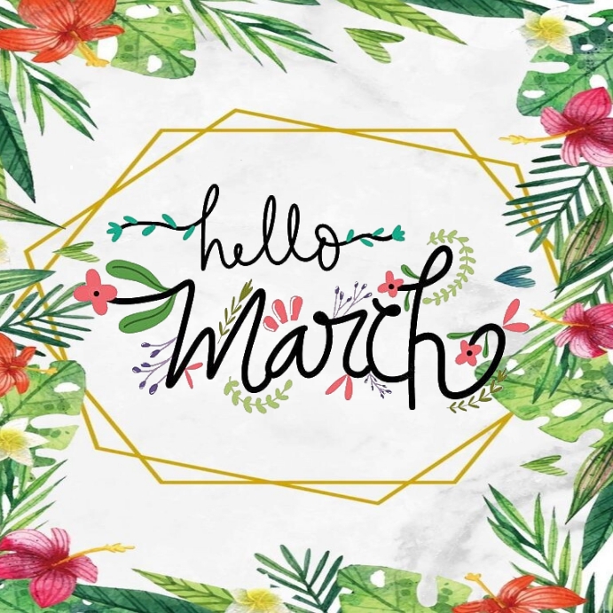 Plantilla de Hola Marzo Instagram Plantilla | PosterMyWall