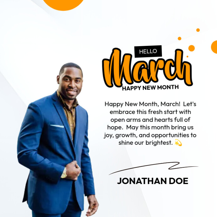Hello March Poster Template | PosterMyWall