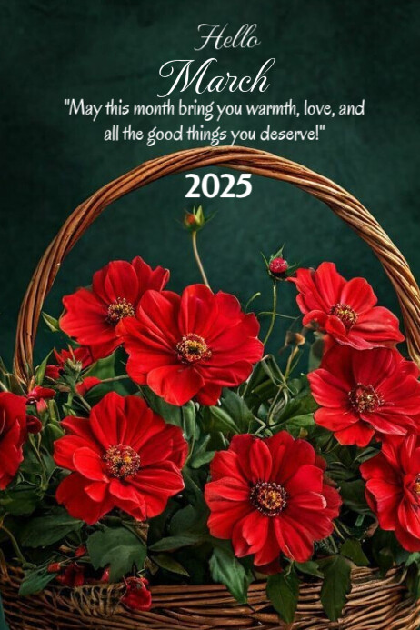 Copy of Hello March Poster Template 2025 | PosterMyWall