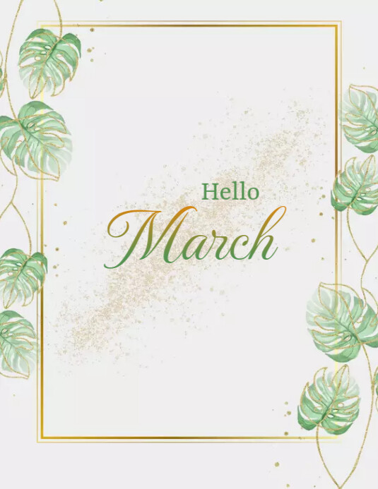 Hello March Template | PosterMyWall