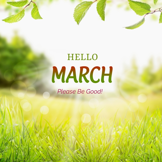 Hello March Template | PosterMyWall