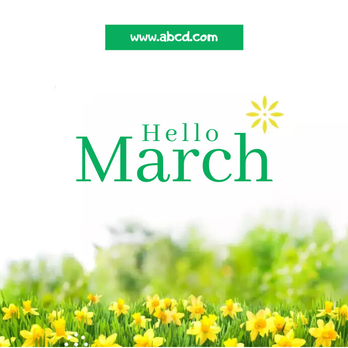 Hello March Template | PosterMyWall