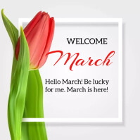 HELLO MARCH Template Online Greeting Card | PosterMyWall