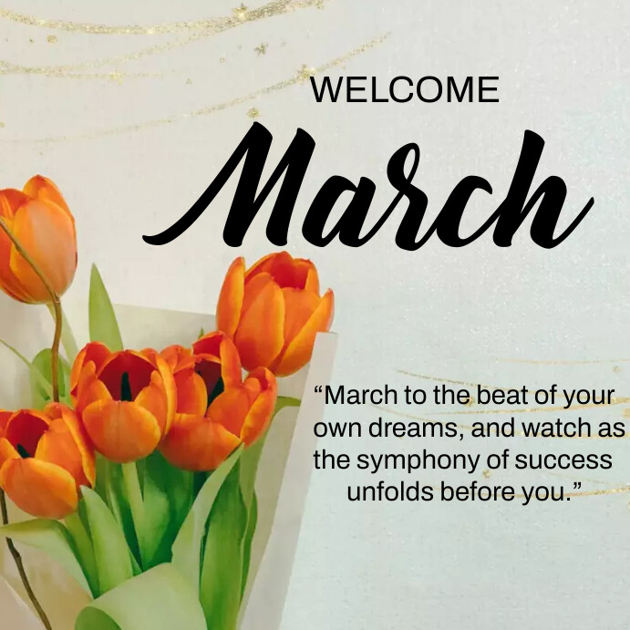 HELLO MARCH Template Online Greeting Card | PosterMyWall
