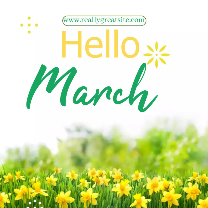 Hello March templates online Greeting cards | PosterMyWall