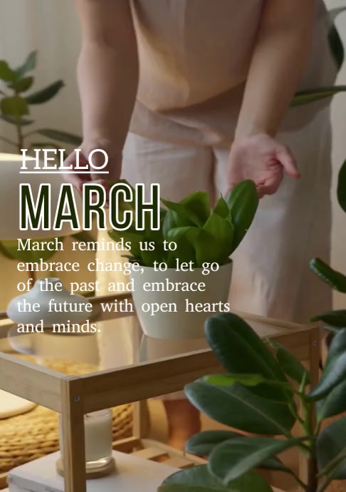 Hello March video Template | PosterMyWall