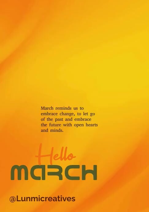Hello March video Template | PosterMyWall