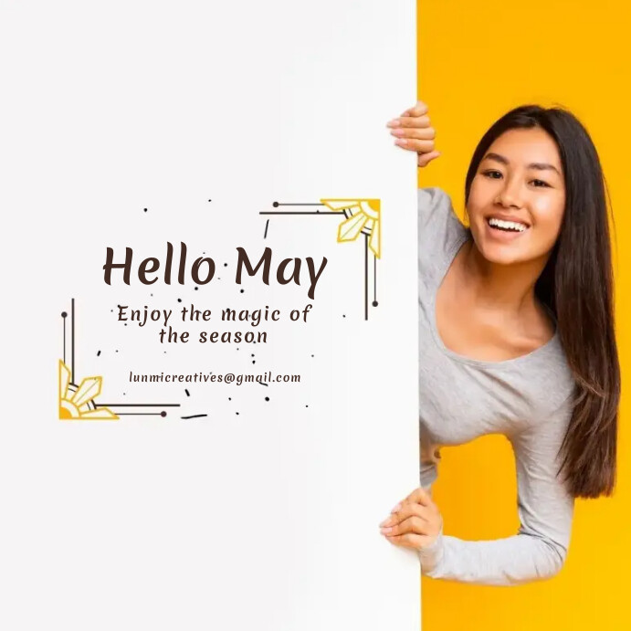 Hello May Template | PosterMyWall