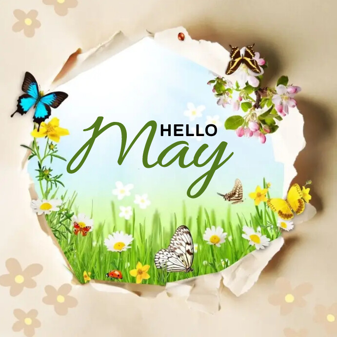 Hello May Template | PosterMyWall
