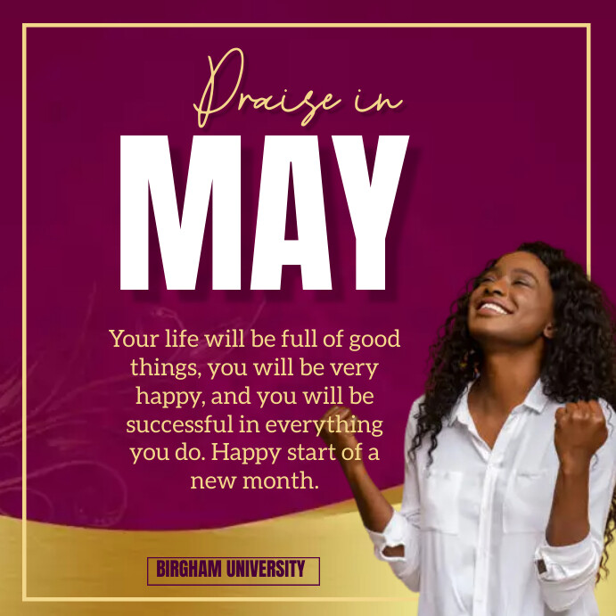 Hello May Template | PosterMyWall