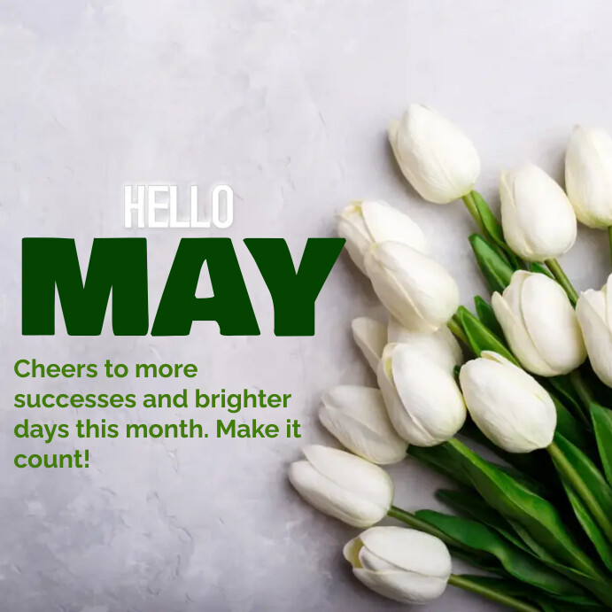 HELLO MAY Template | PosterMyWall