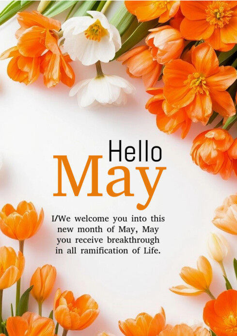 Hello May Template | PosterMyWall