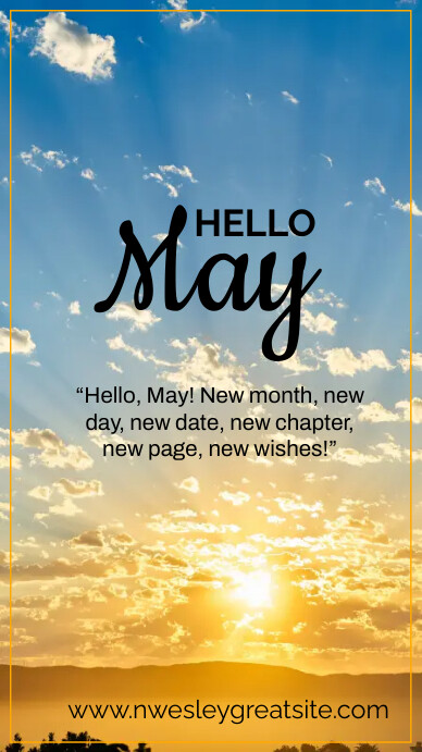 Hello May Instagram Story Template | PosterMyWall