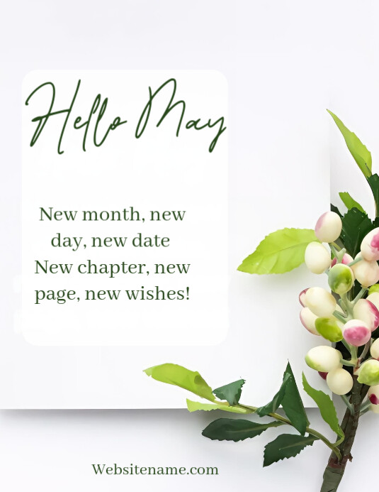 Copy of Hello May - New month greeting template | PosterMyWall