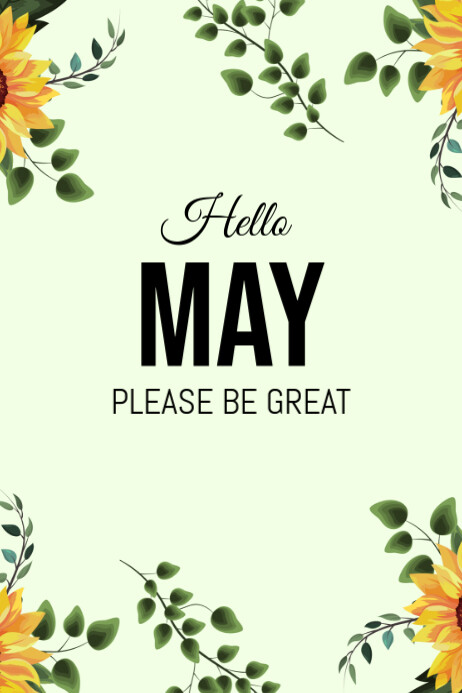 Hello may poster 2025 Template | PosterMyWall