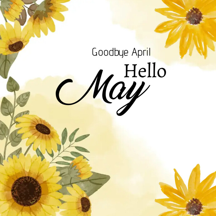 Plantilla de hello may poster | PosterMyWall