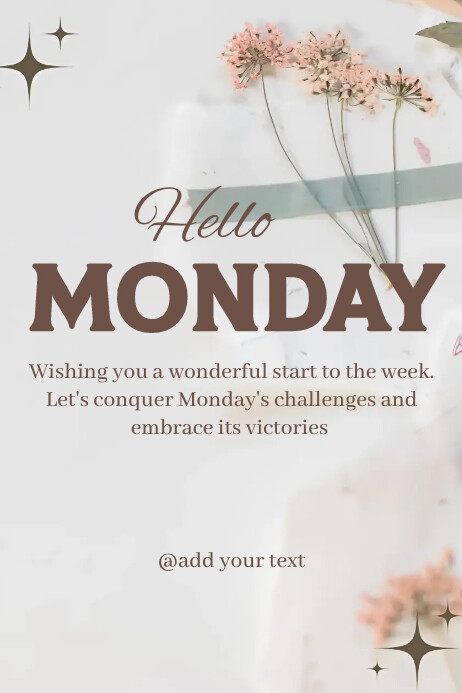 Hello Monday flyer Template | PosterMyWall