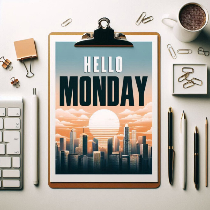 Copy of Hello Monday - office template | PosterMyWall