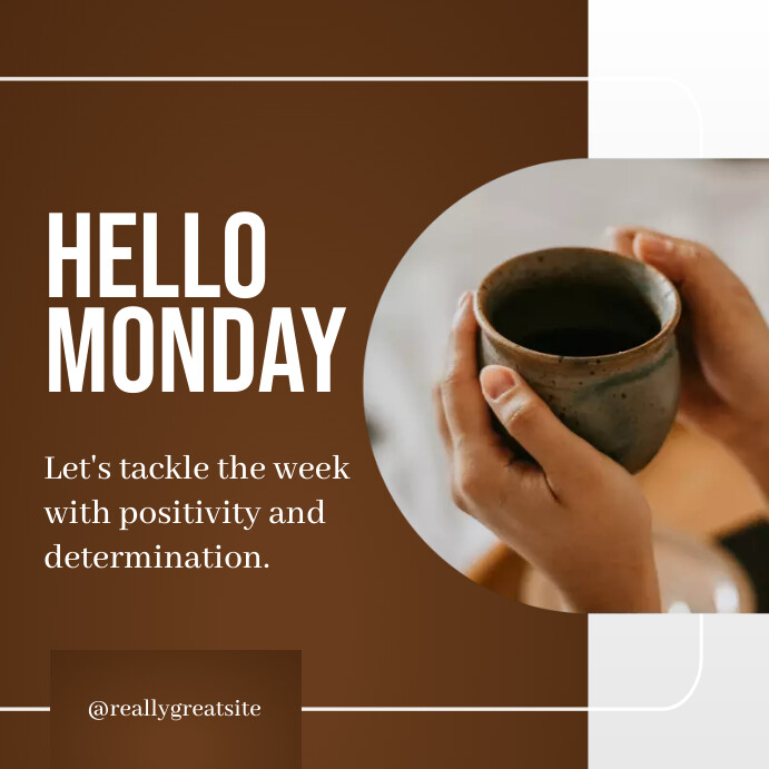 hello Monday Template Instagra Post | PosterMyWall