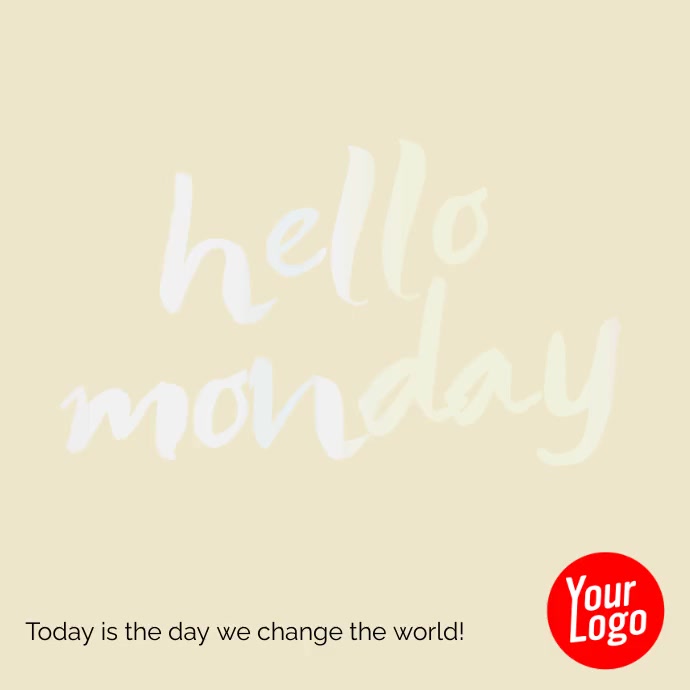 Hello Monday watercolor design template | PosterMyWall