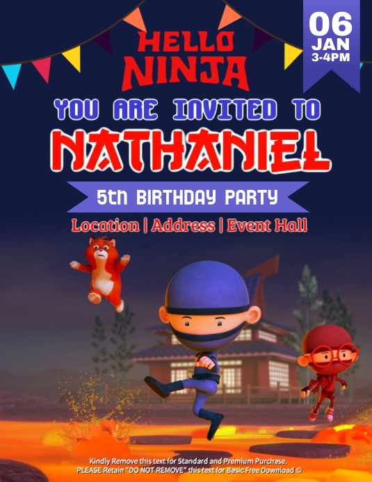 Copy of Hello Ninja | PosterMyWall