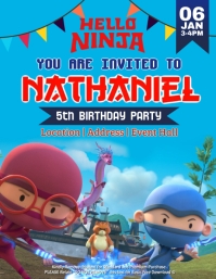 Hello Ninja Template | PosterMyWall