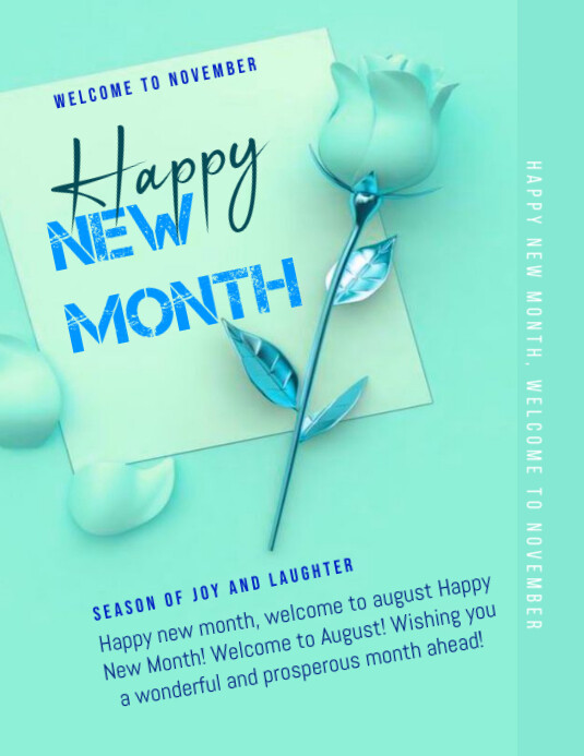 Hello November! Happy New Month November, Gre Template | PosterMyWall