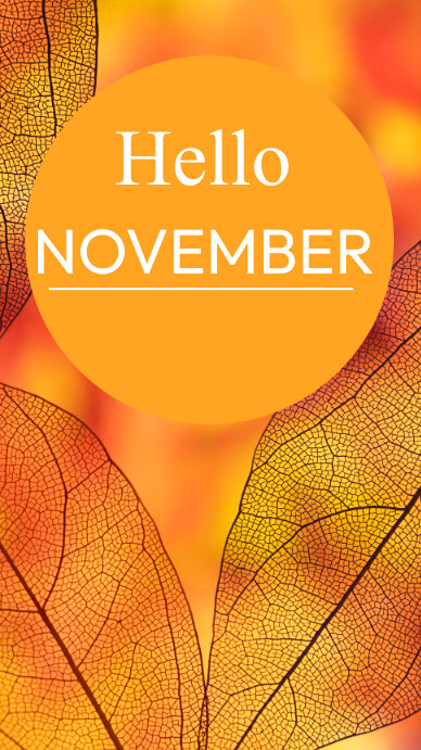 Copy of Hello November, happy new month | PosterMyWall