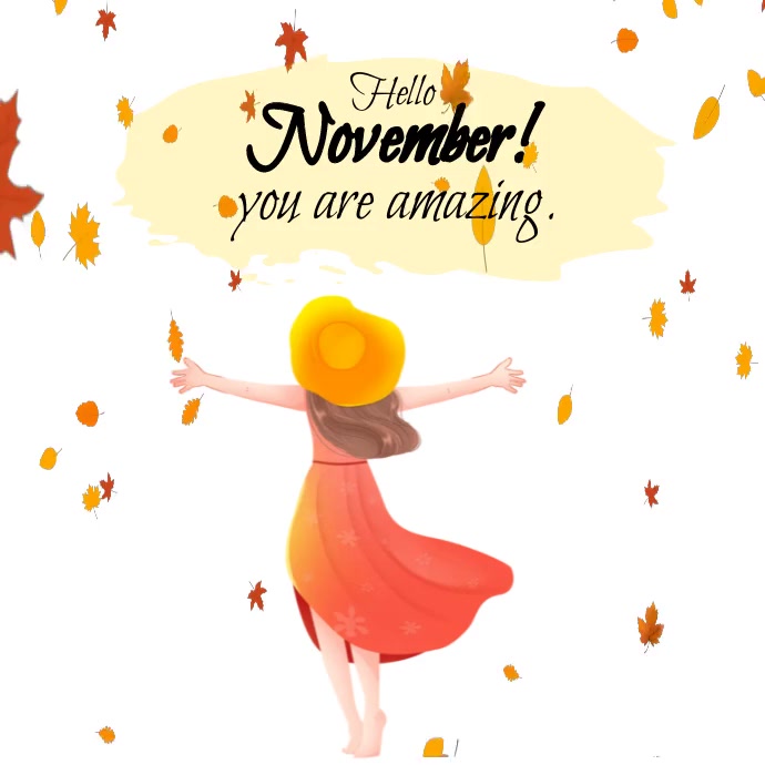 hello november, november instagram post (1) Template | PosterMyWall